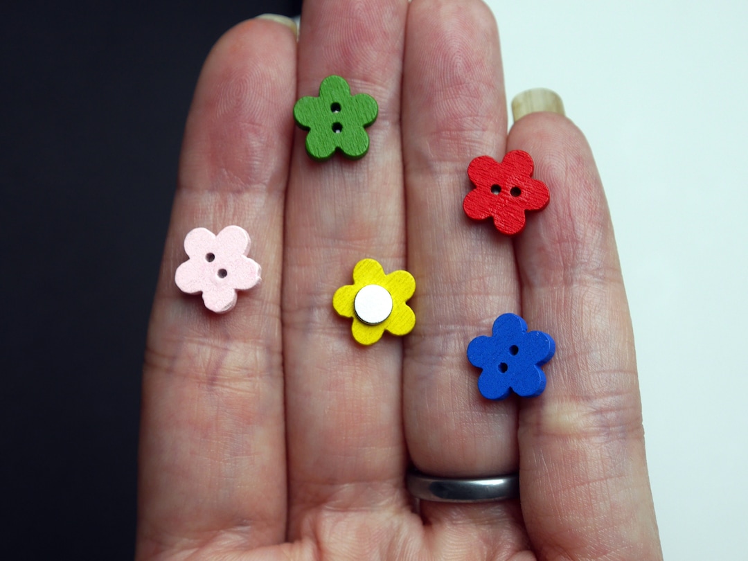 Mini Flower Fridge Magnets, Floral Home Magnetic Decorations, Flower ...