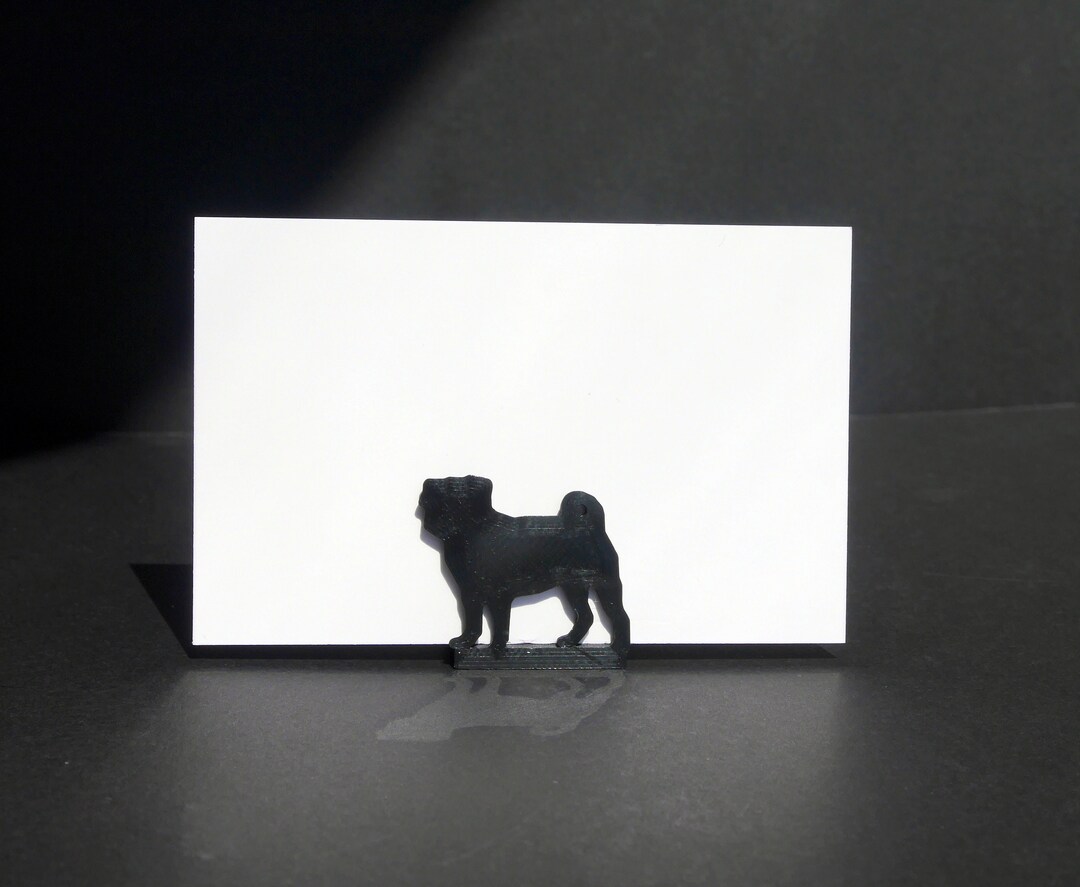 Pug Dog Shaped Wedding Name Stand, Pug Shaped Name Displays, Pug Shaped ...