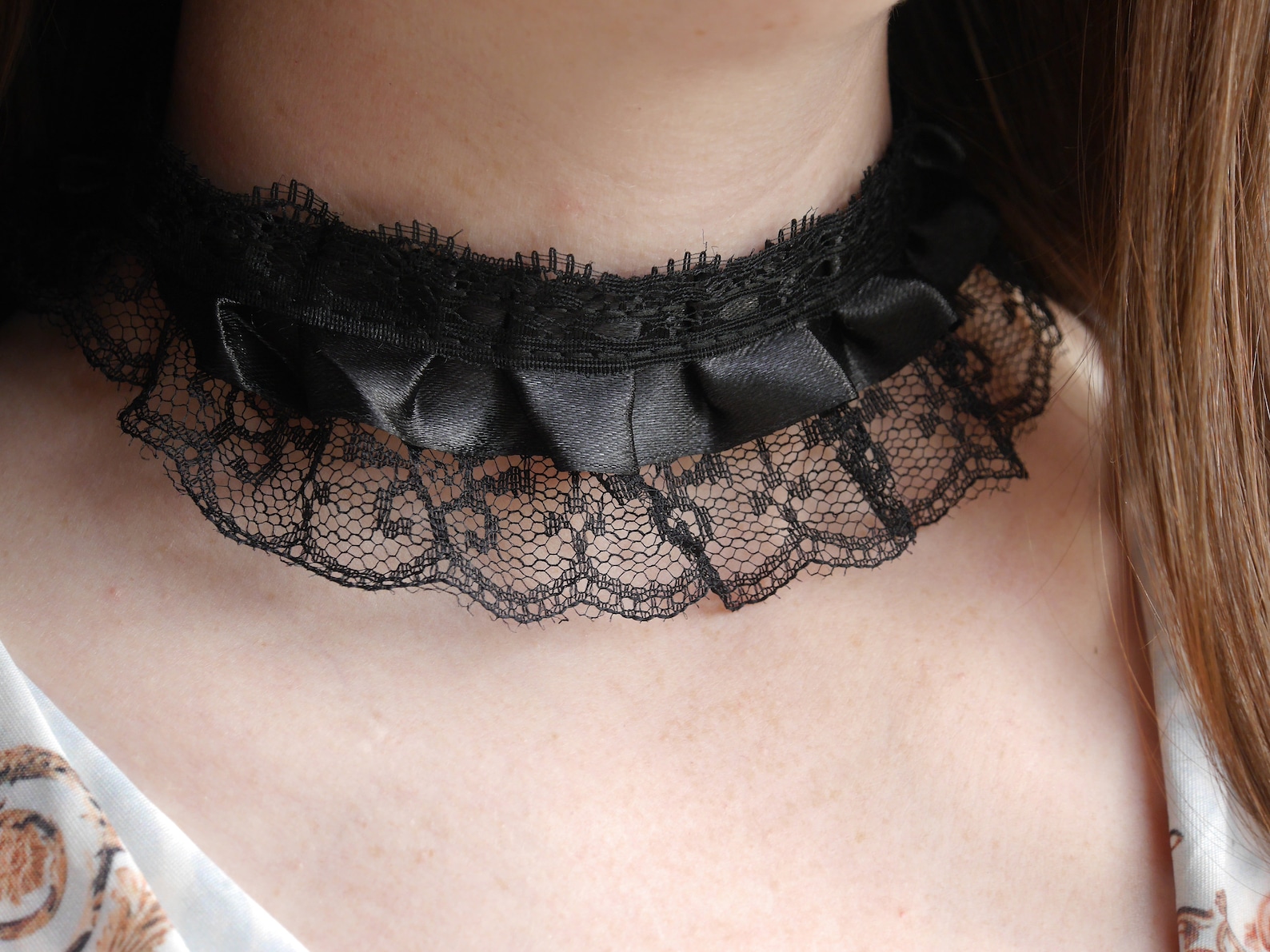 Black Ruffle Lace Choker, Black Frilly Chokers, Black Frilly Doll ...
