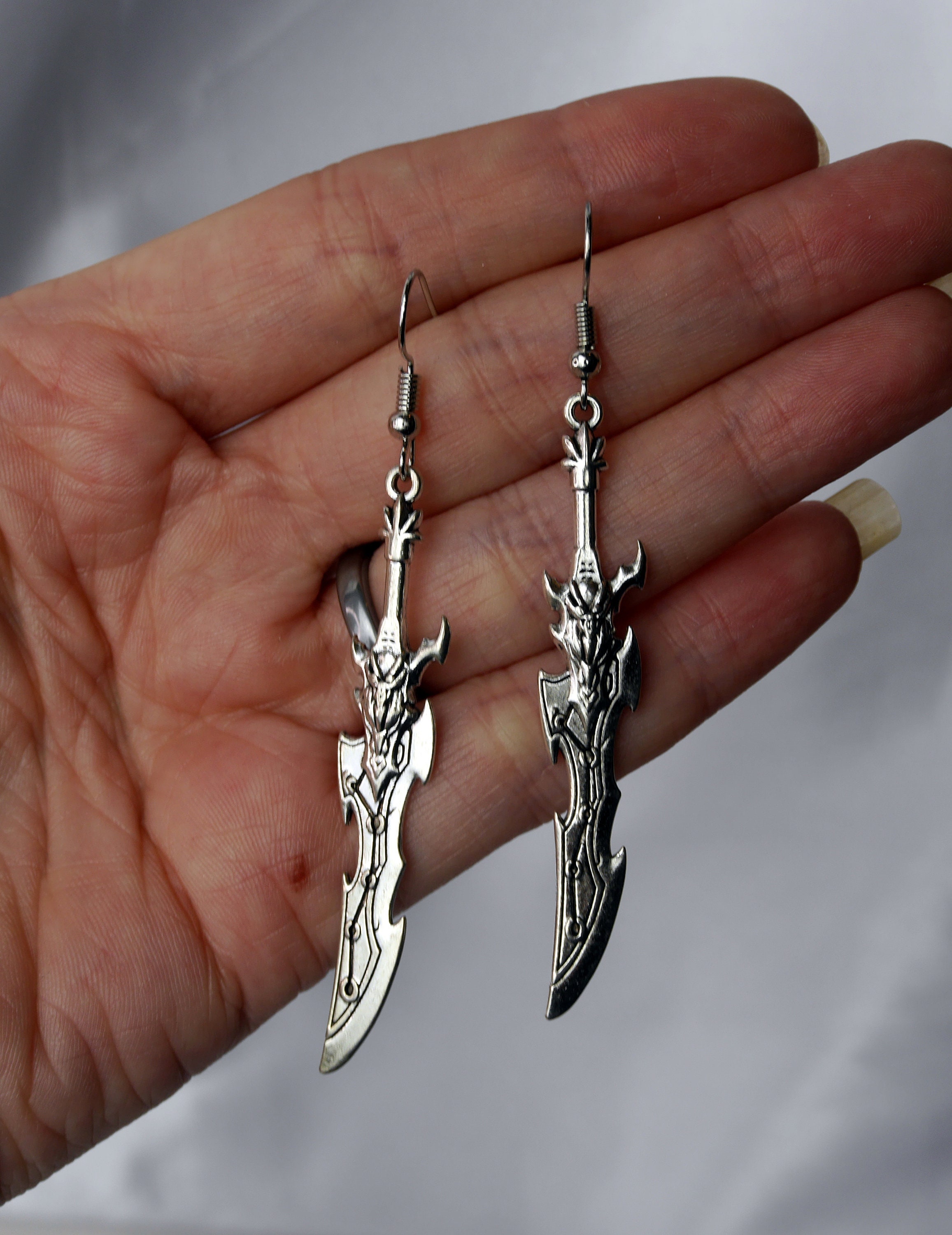 Fantasy Sword Earrings Antique Sword Earrings Weapon dangle | Etsy