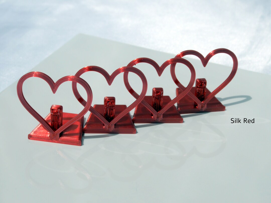 Heart Shaped Place Holders, Heart Shaped Wedding Name Stands, Heart ...