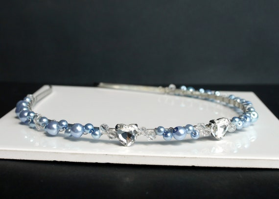 Thin Light Blue Bridesmaid Hair Accessory Thin Pale Blue - Etsy