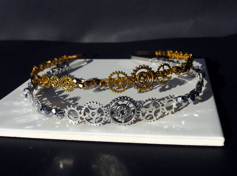 Silver Steampunk Cog and Gear Bridal Tiara Steampunk Bride | Etsy