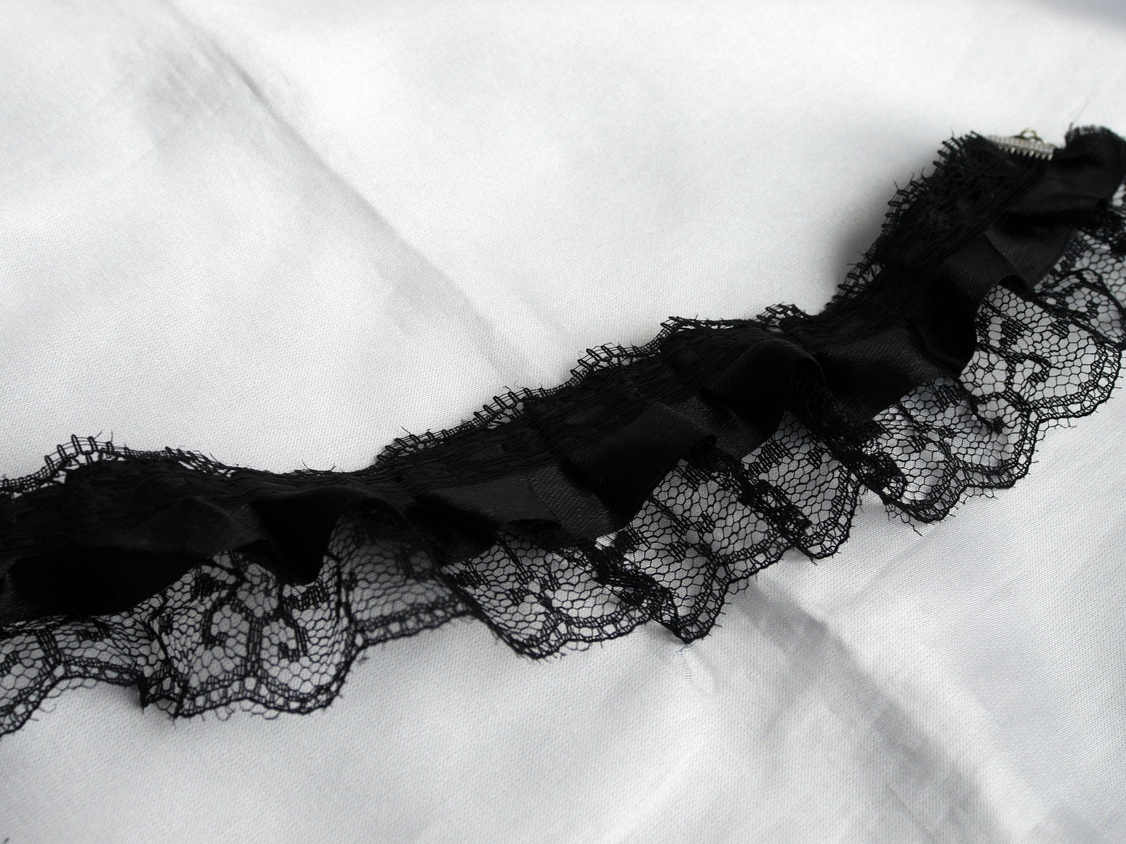 Black Ruffle Lace Choker Black Frilly Choker Black Frilly - Etsy UK