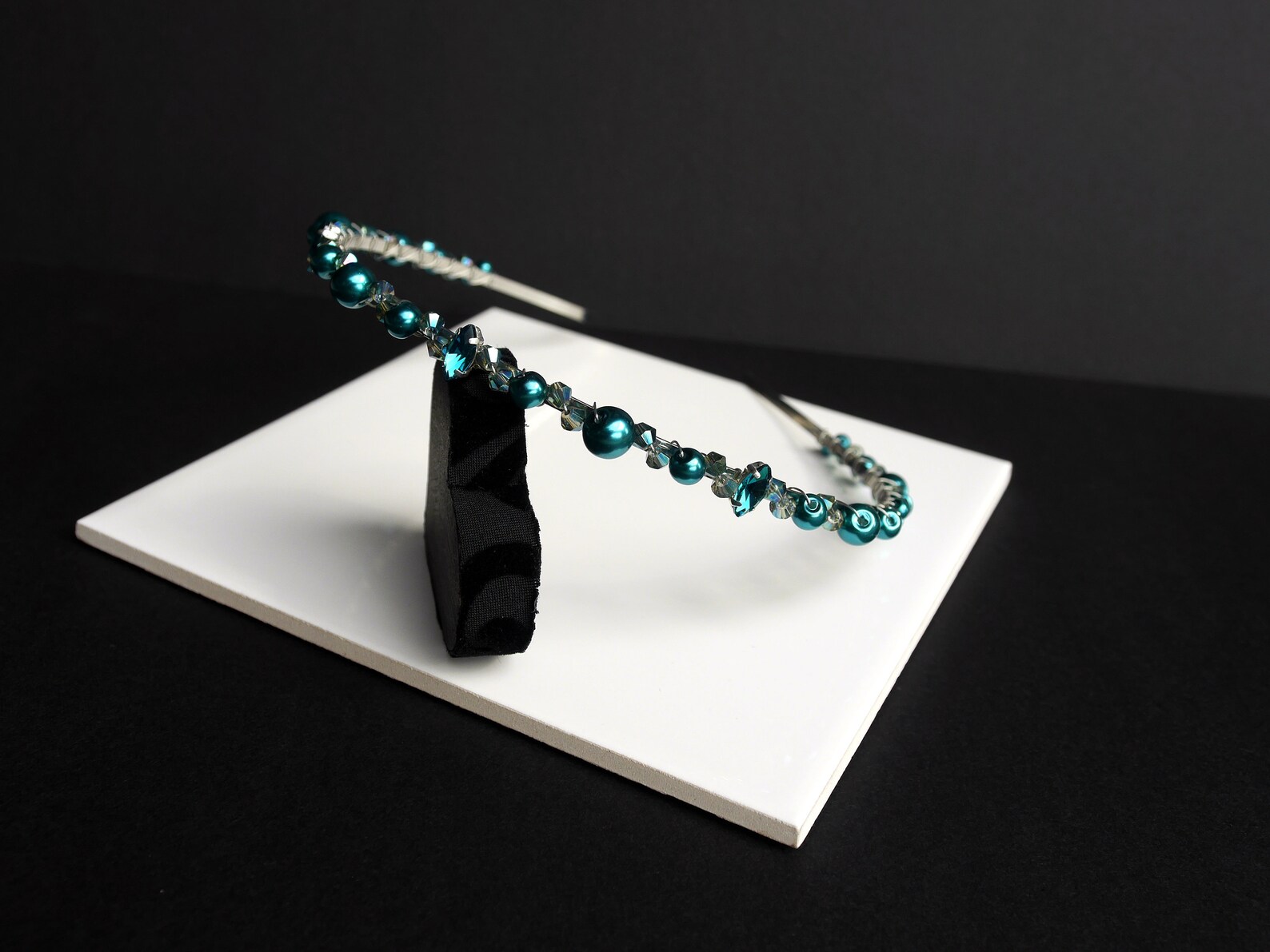 Teal Pearl Diamante Bridesmaid Hair Tiara Teal Pearl Tiara - Etsy UK