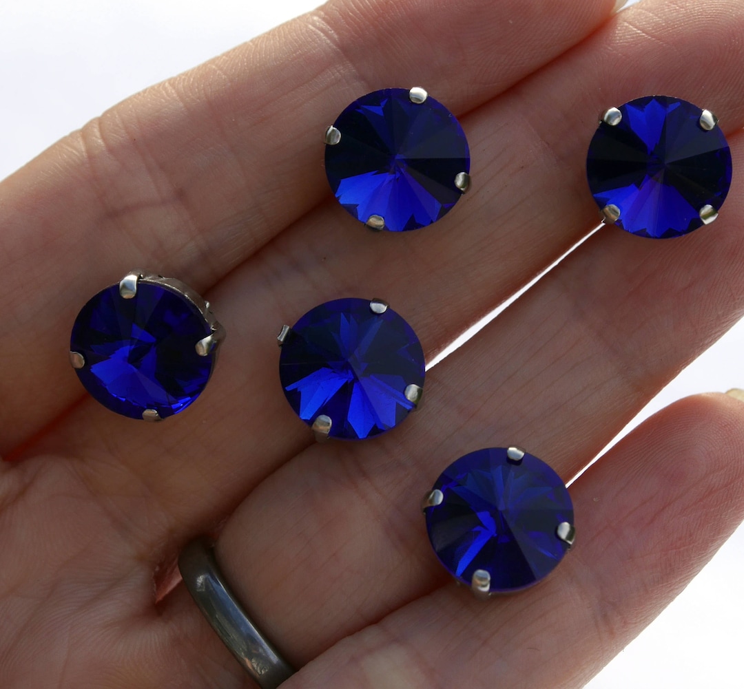 Navy Blue Hair Grips, Blue Rhinestone Wedding Hairpins, Blue Hair Pins ...