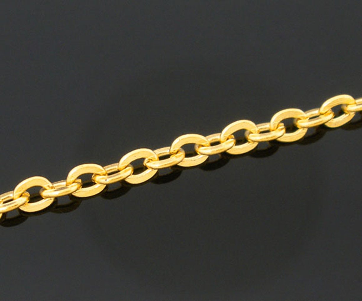 10M Cable Open Link Chain Gold Colour Plated Link Size 3mm - Etsy UK