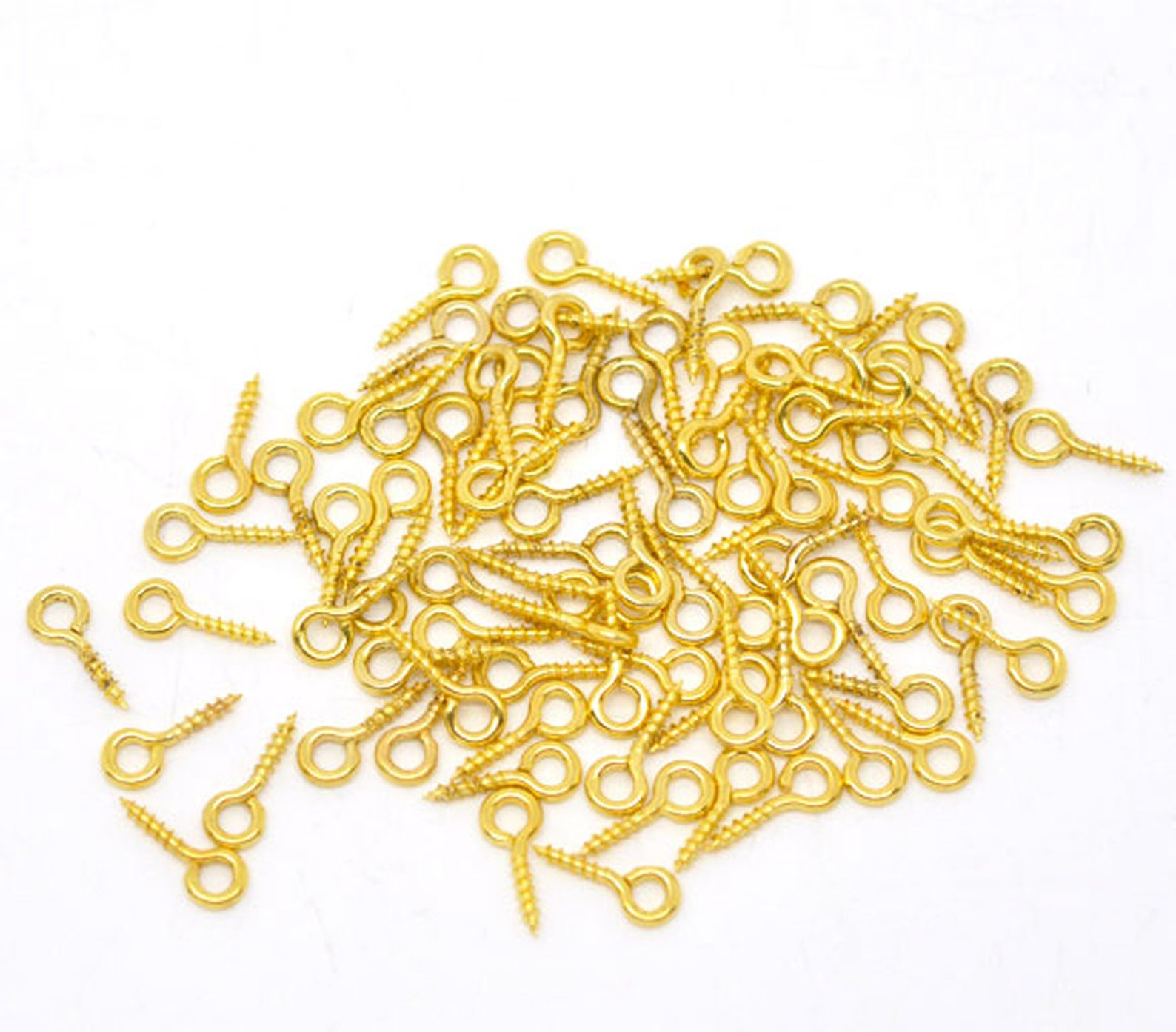 100 Screw Eye Bails 10mm X 4mm Gold Plated - Etsy