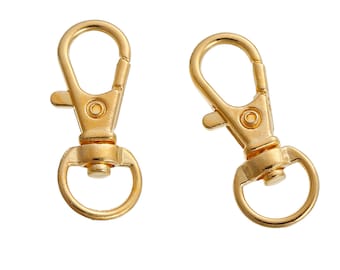 50pcs Gold Swivel Key Ring Connectors Perfect for Key Chain ...