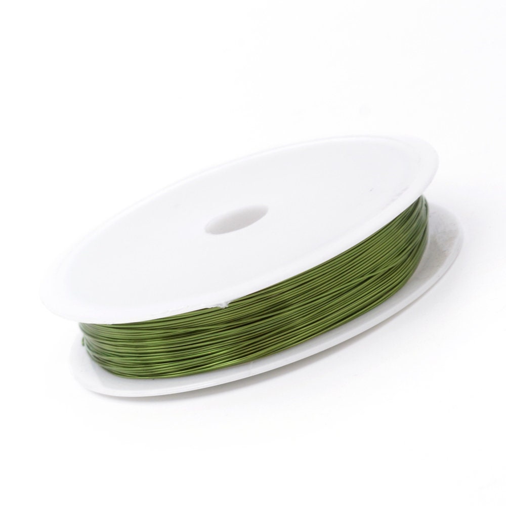 10M Jewellery Wire Olive Green 0.3mm 32.8 Feet 28 - Etsy UK