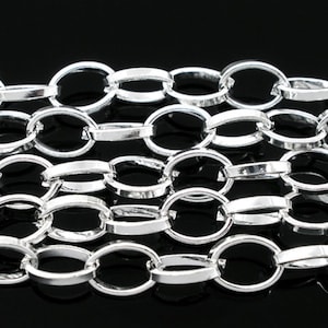 4 Metres Silver Plated Link Cable Chain Link Size 8mm X 6mm - Etsy