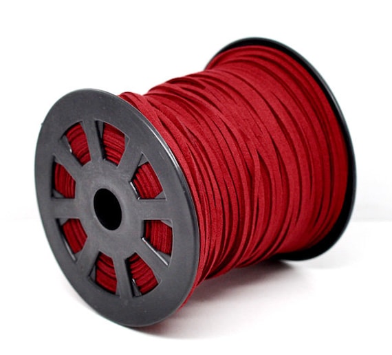 5m Suede Effect Red Cord 2.5mm Width Velvet Ribbon J13078XH | Etsy