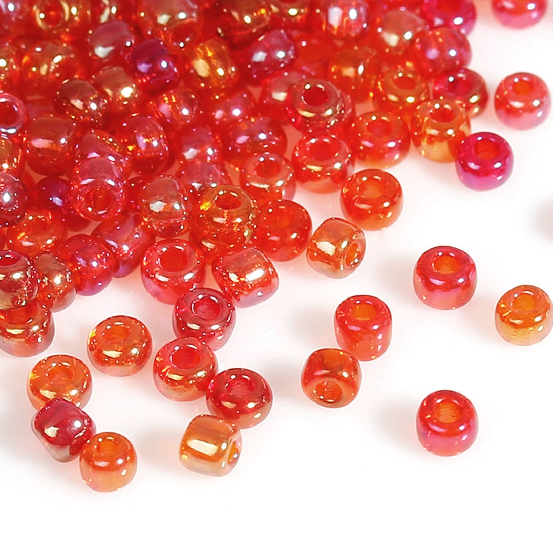 50g Red / Orange AB Seed Beads Glass 2mm Size 11/0 J09079XA - Etsy