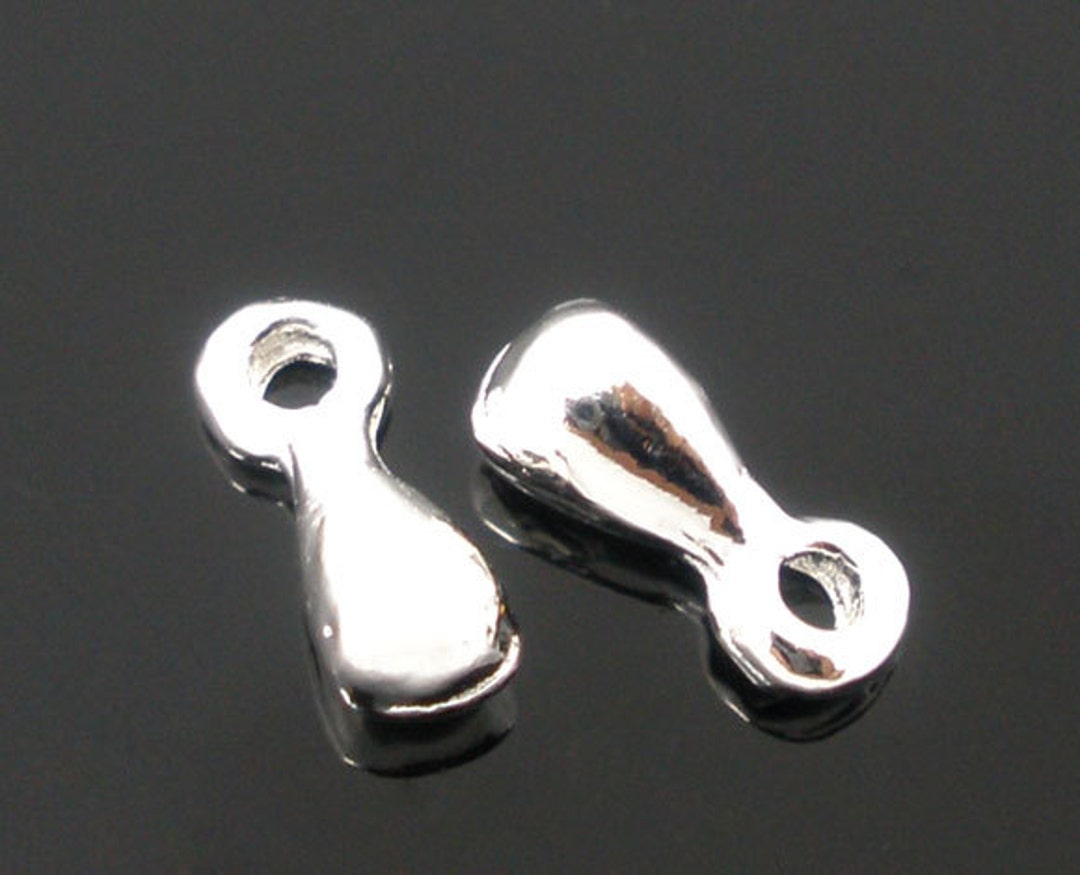 50 Teardrop Ends for Extender Chains Silver Plated 7mm X 3mm J04436A - Etsy