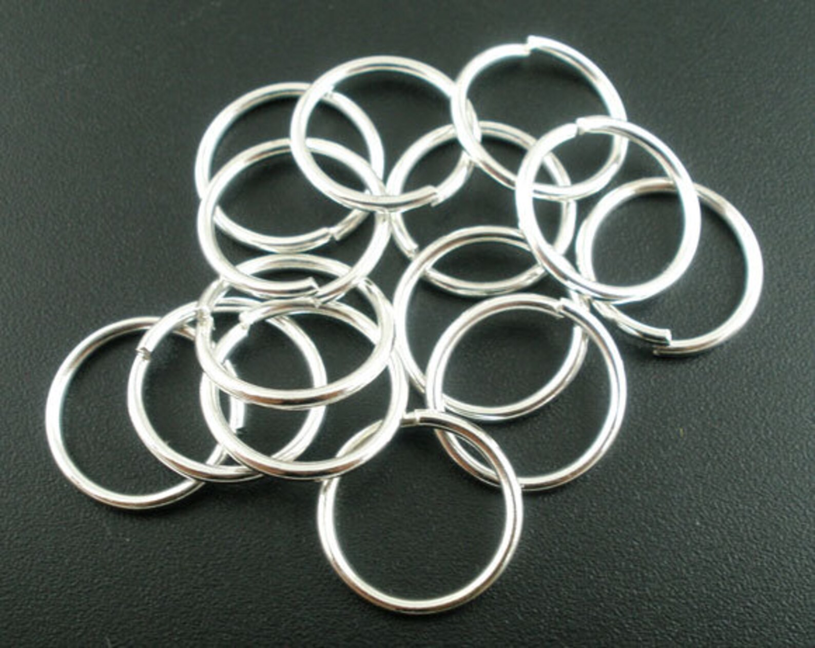 50 Jump Rings Open Extra Large Findings 18mm Silver - Etsy