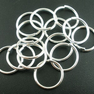 50 Jump Rings Open Extra Large Findings 18mm Silver Plated J03172K - Etsy