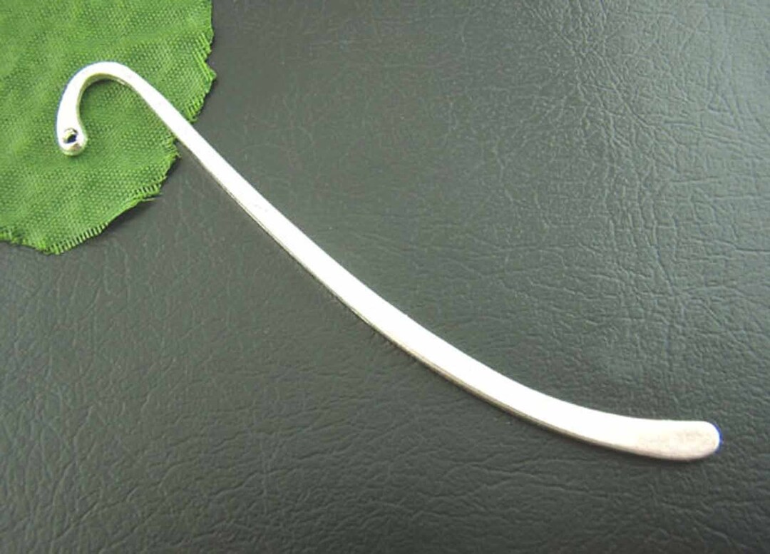 Scroll Bookmark Blanks Pack of 15 87mm Long Silver Plated Add Beads Etc ...