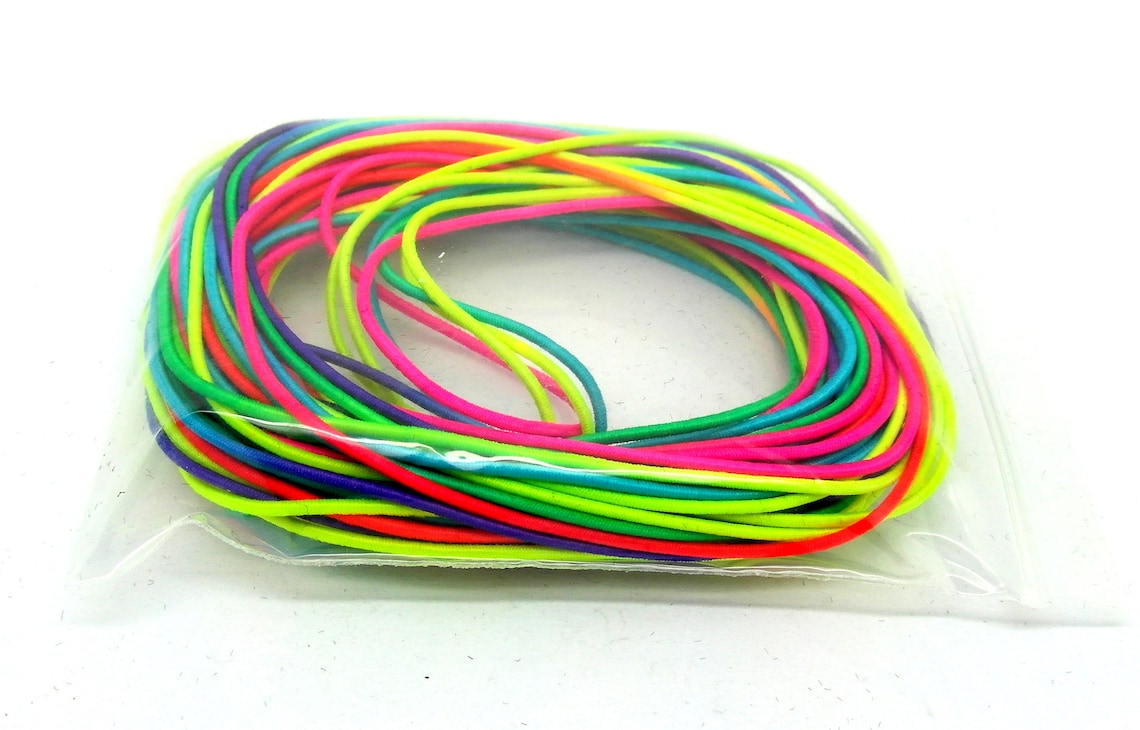 10m Rainbow Elastic Cord 1mm Nylon Beading Stretchy Rope | Etsy