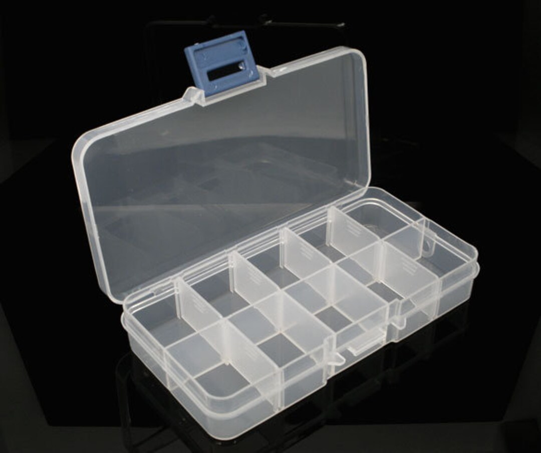 Small Plastic Storage Box With 10 Compartments 13cm X 7cm J07030L - Etsy