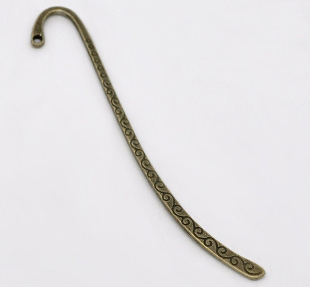 10 Scroll Bookmarks Patterned-85mm Long-antique Bronze Hole to Add ...