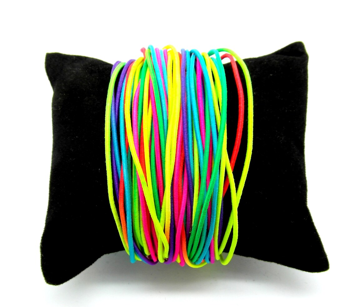 10m Rainbow Elastic Cord 1mm Nylon Beading Stretchy Rope | Etsy