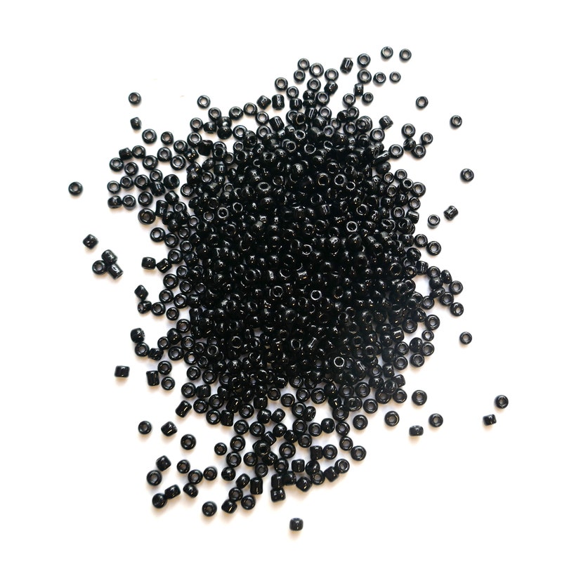 Black 11/0 Seed Beads - Etsy UK