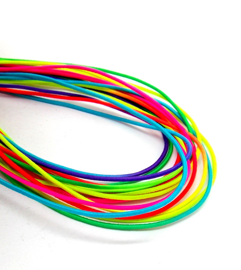 10m Rainbow Elastic Cord 1mm Nylon Beading Stretchy Rope | Etsy