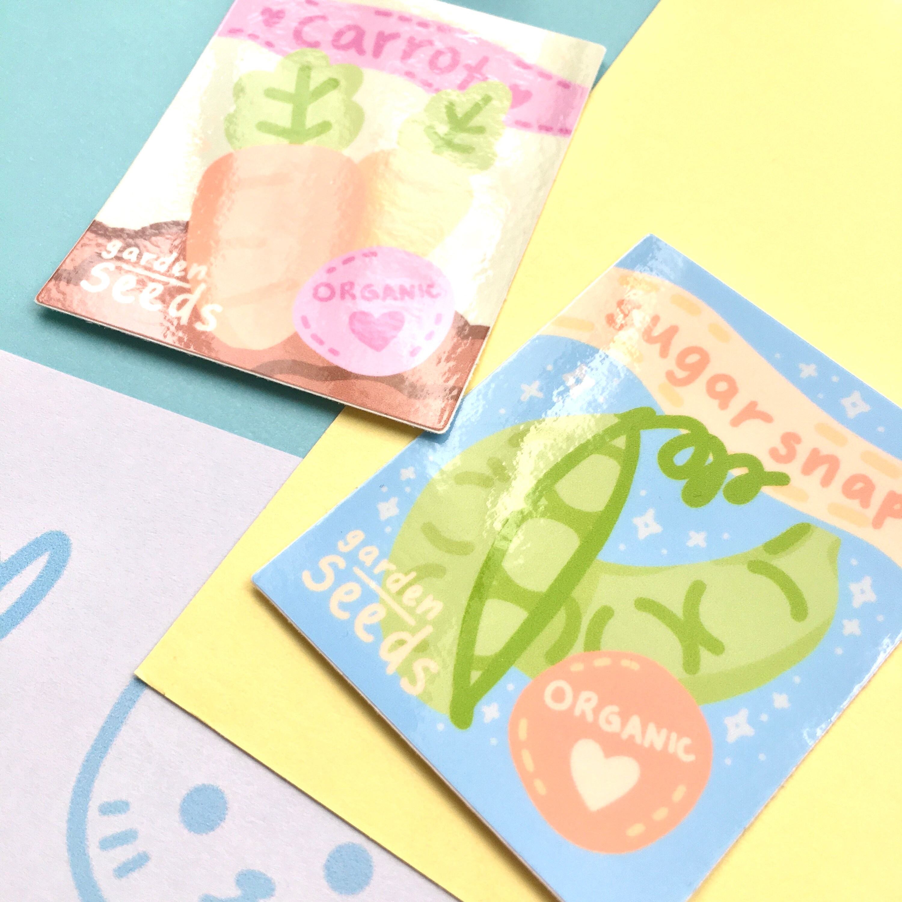 Seed Packet Waterproof Stickers Kawaii Glossy Vinyl Vegetable - Etsy