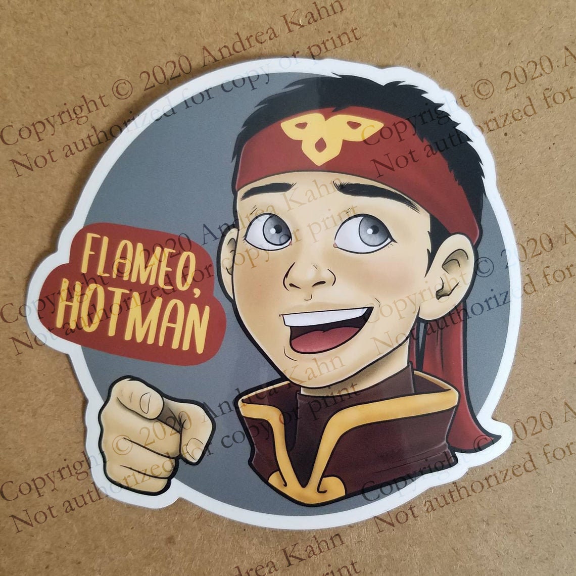 FLAMEO HOTMAN Avatar The Last Airbender STICKER Aang Kuzon | Etsy