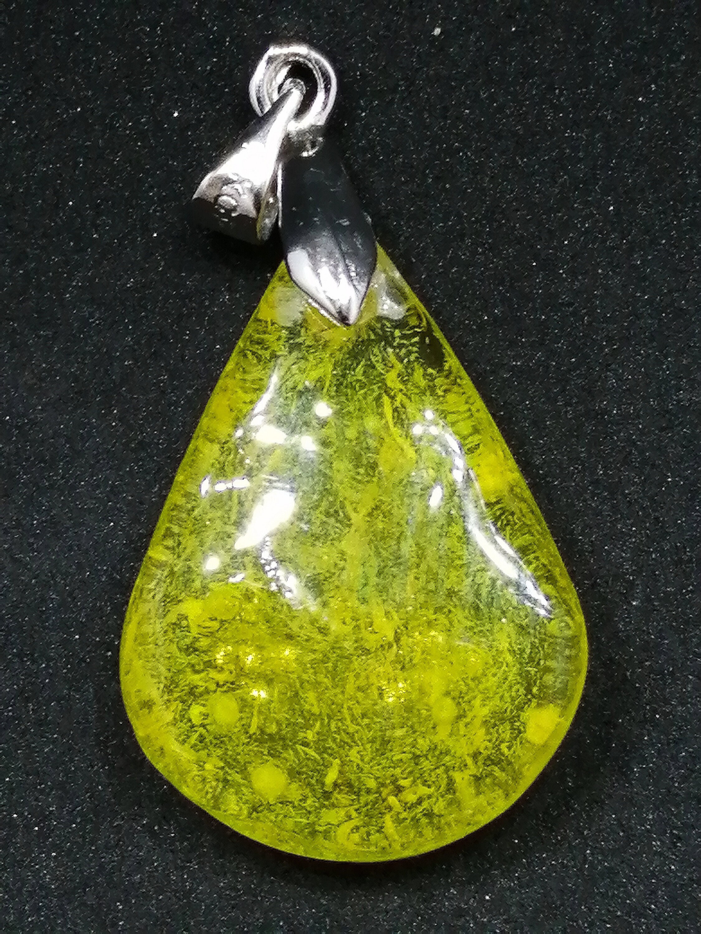 Yellow Teardrop Pendant - Etsy
