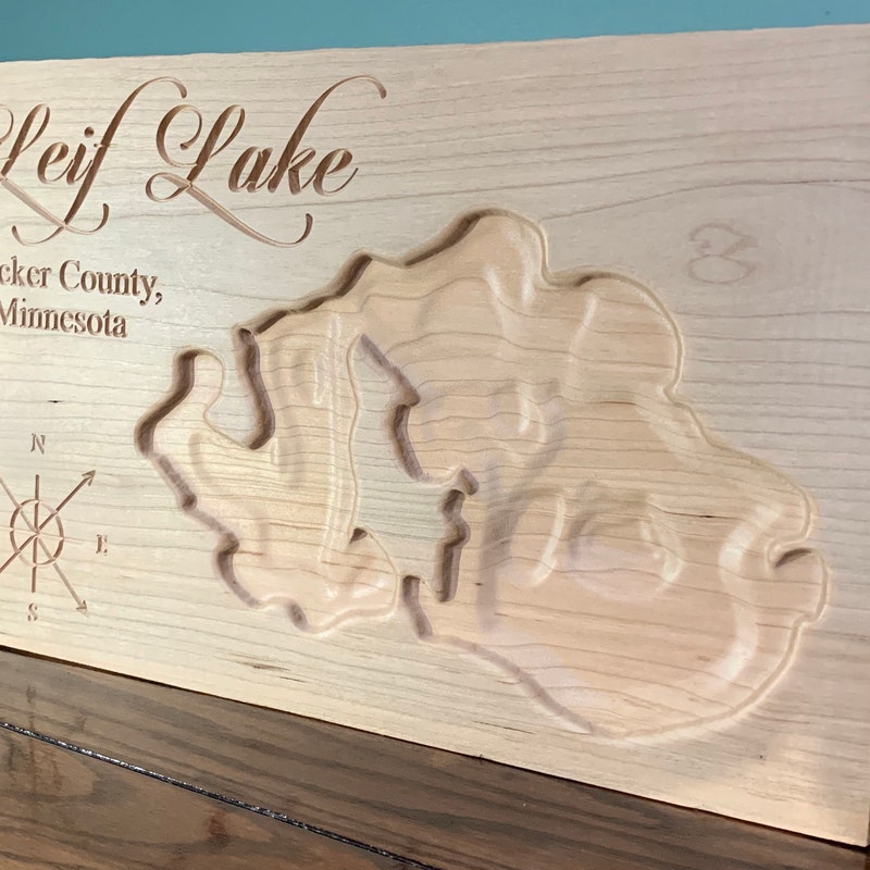 3d Printed Lake Maps - Etsy