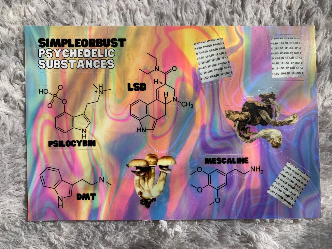 Psychedelic Substances Sticker Sheet - Etsy