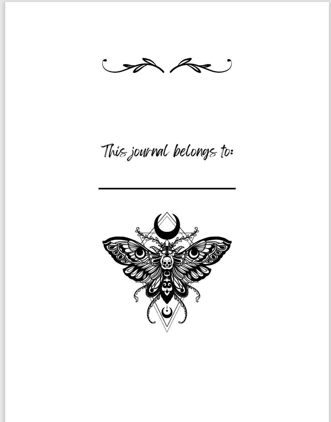 Printable Moth Book Journal, Book Review, Monthly Book Tracker, Reading ...