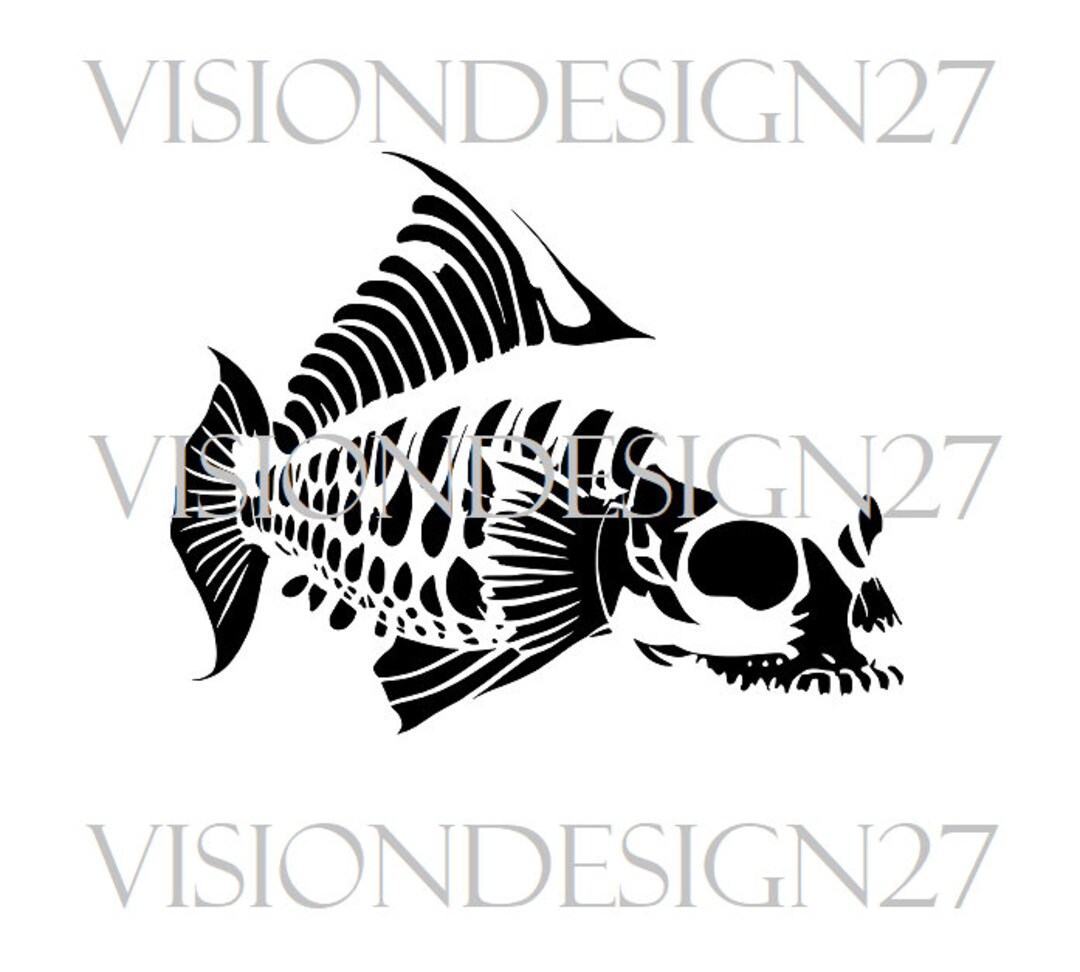 Skeleton Carp Fish, Fishing Art Angler Graphics, Fishing Vector PNG ...