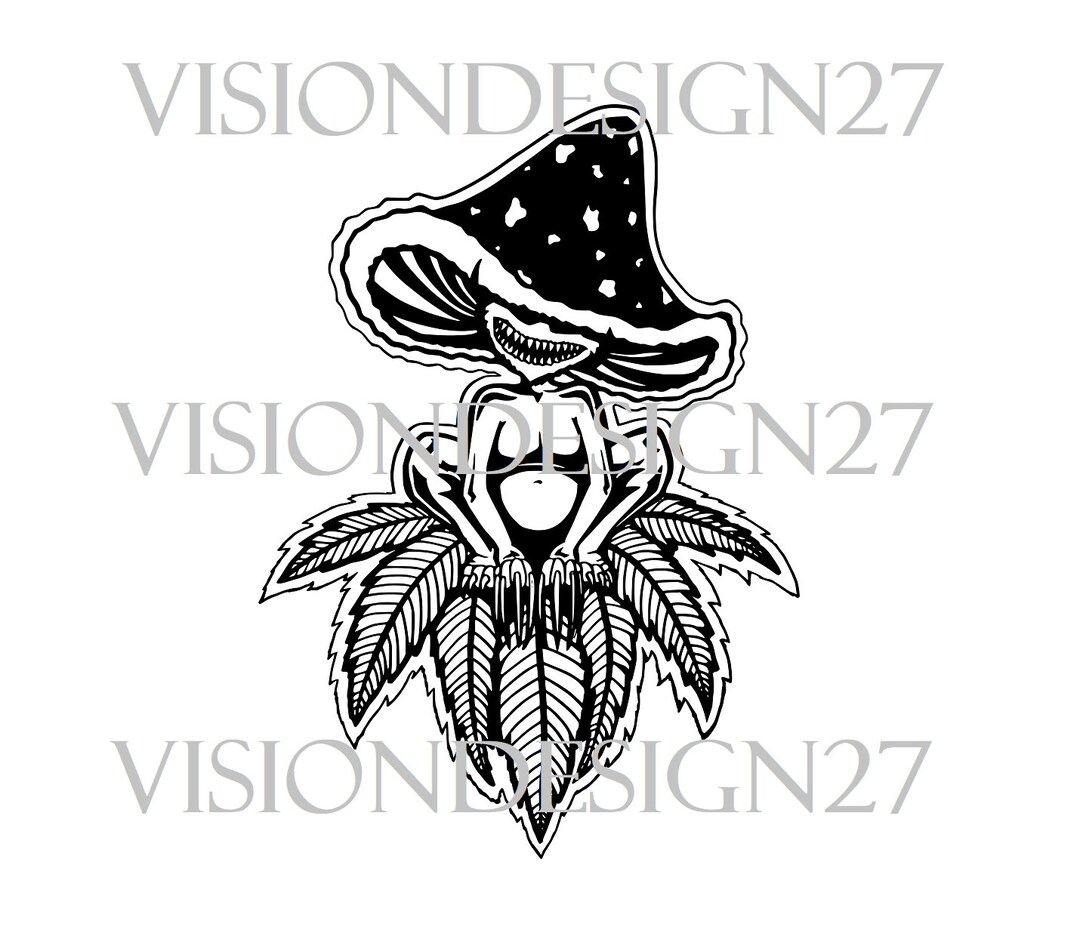 Horror Mushroom Vector .PNG, .SVG, Horror, Weed, Cannabis, Trip, Shroom ...