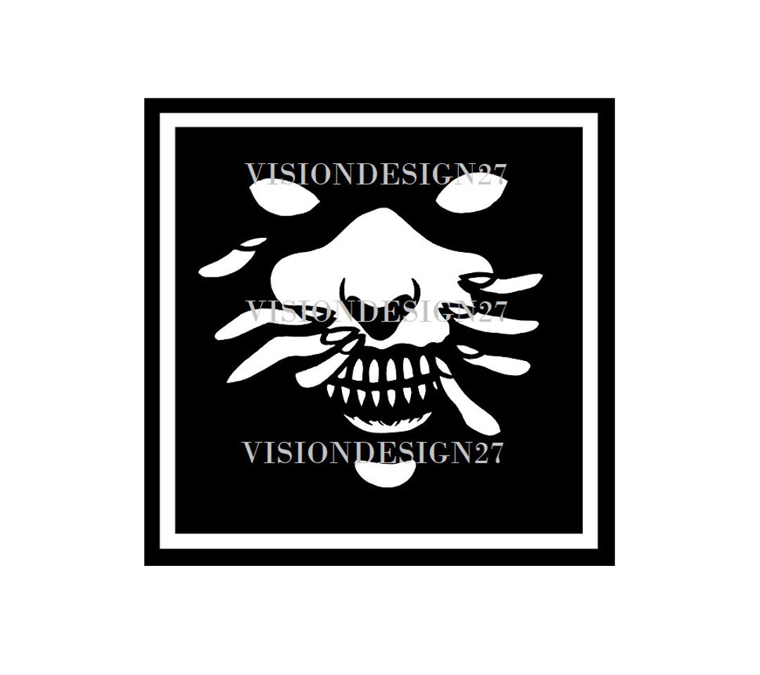 Horror Face Printable, VECTOR .PNG, .SVG, Digital, Download, Creepy ...