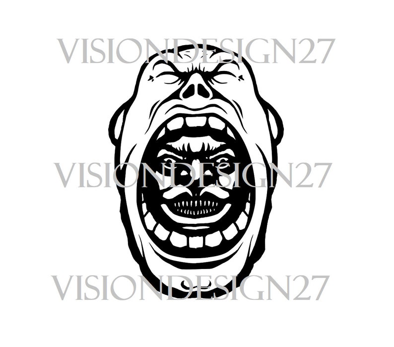 Demon Inside Vector .PNG, .SVG, Horror, Creepy, Halloween, Digital ...