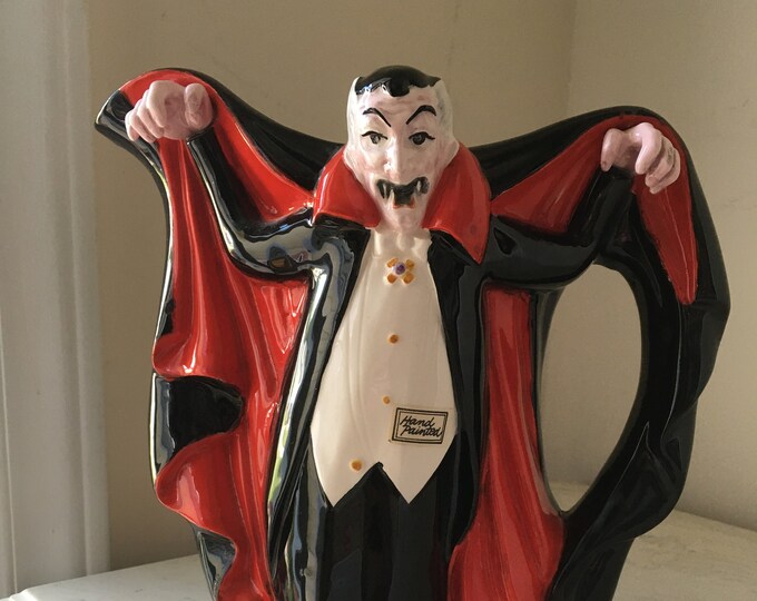 Fitz & Floyd Dracula Vampire Pitcher Ceramic Halloween Decor Vintage ...