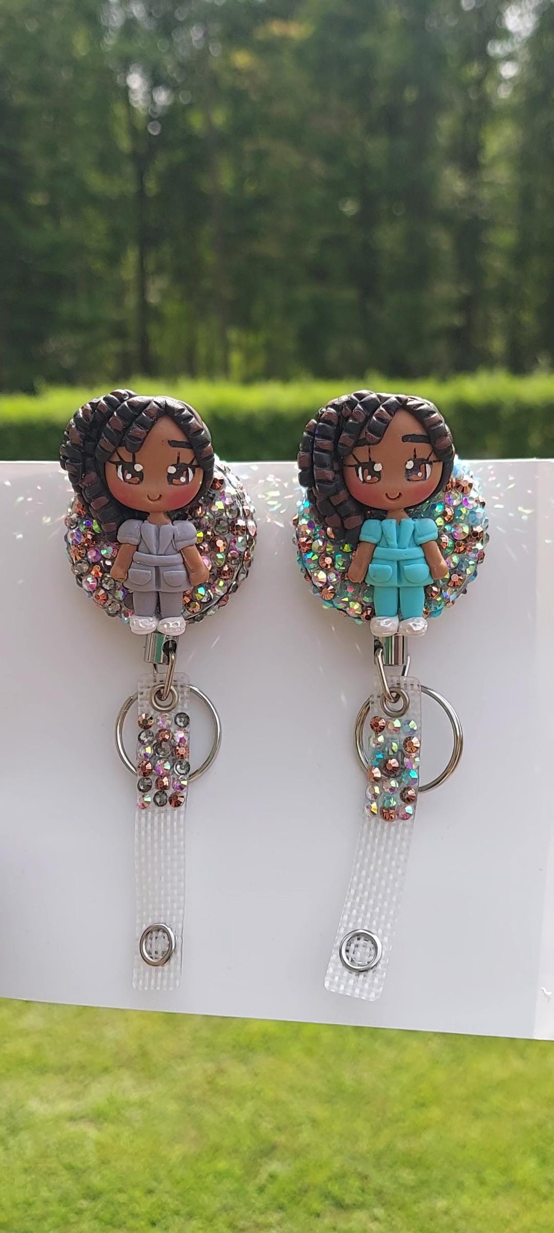 African American Nurse-phlebotomist-cna-pca-medical-scrubs-clay Girl ...