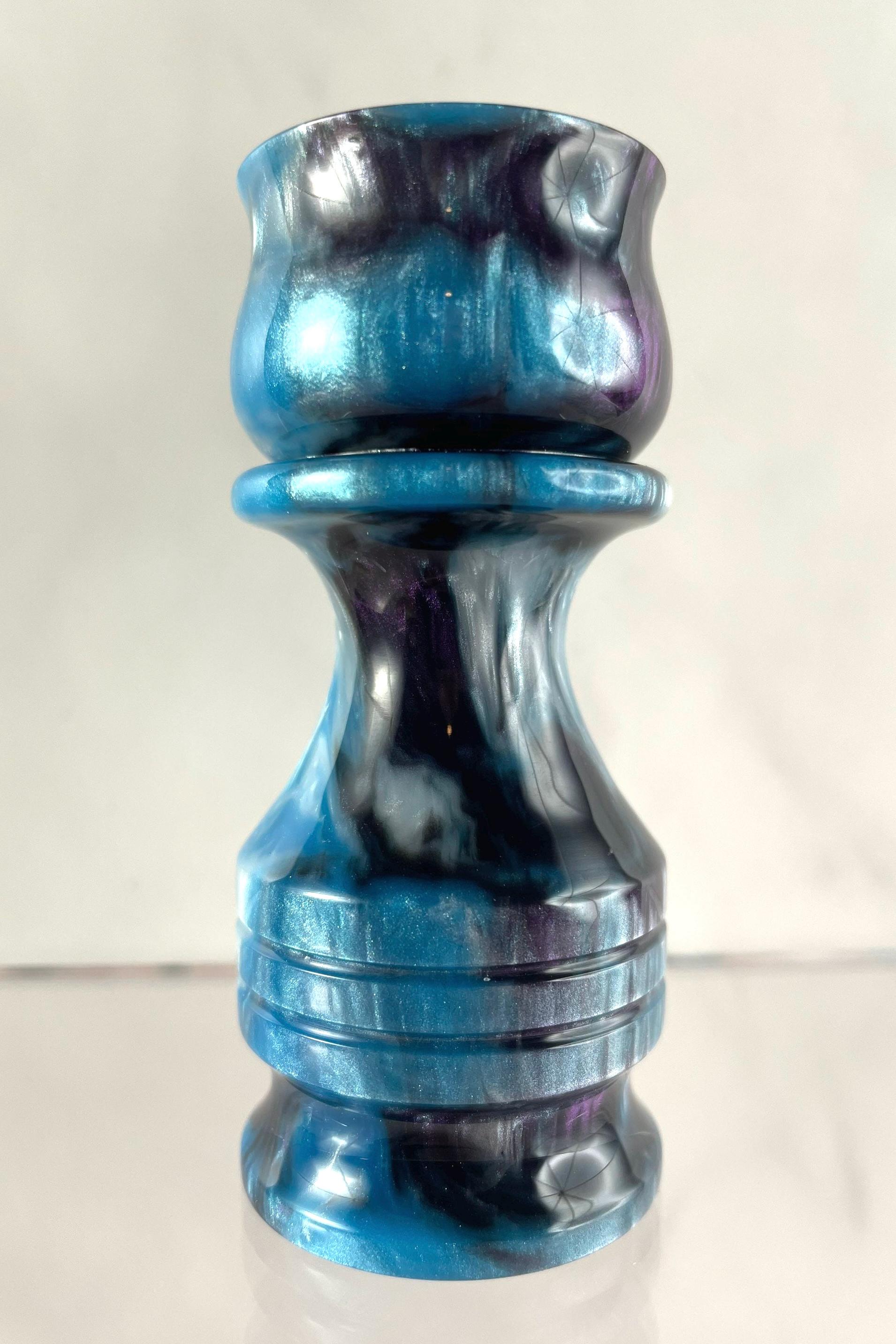 Blue, White, Black and Purple Custom Alumilite Resin Shaving Brush ...