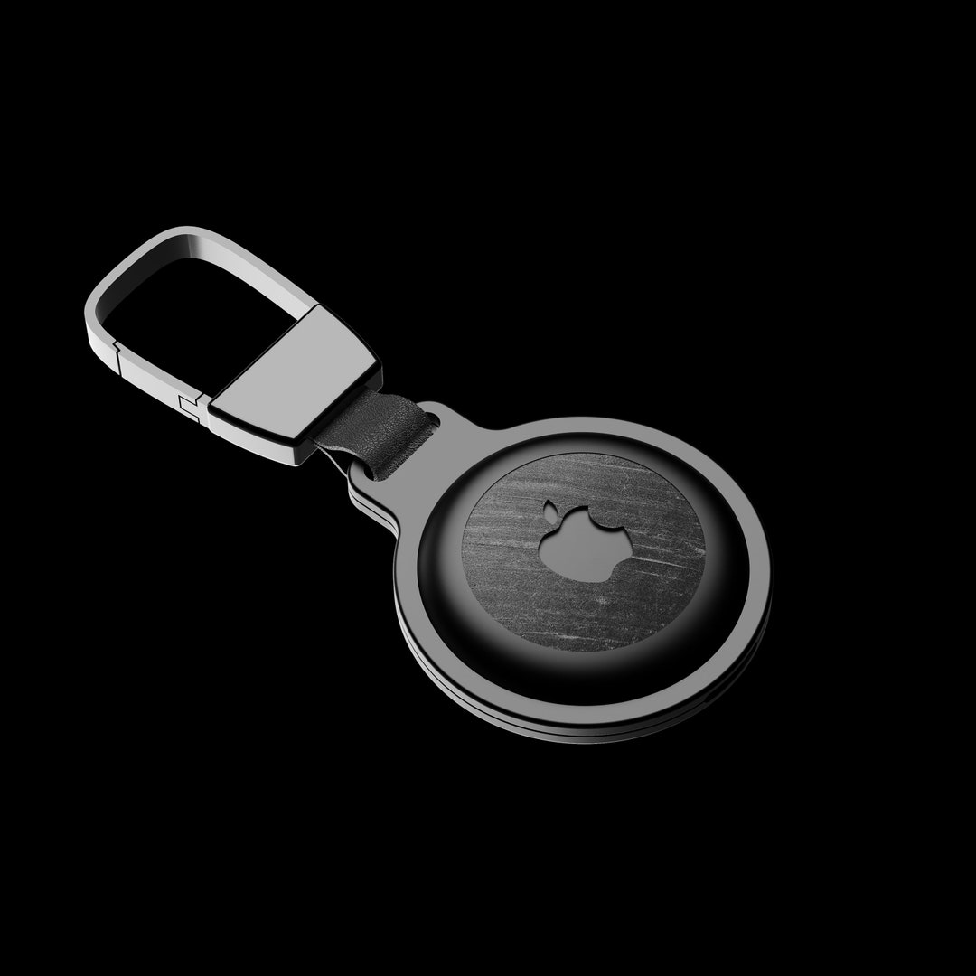 Apple AirTag Real Stone + CNC Aluminium + Magnets Case Black Impact ...