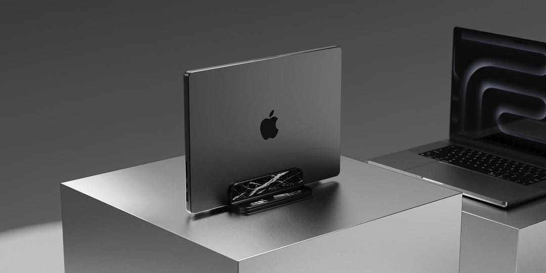 Real Black Marble Fusion Stand for Macbook, iPad and More - ROXXLYN - Etsy