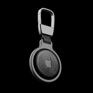 Apple AirTag Real Stone + CNC Aluminium + Magnets Case Black Impact ...