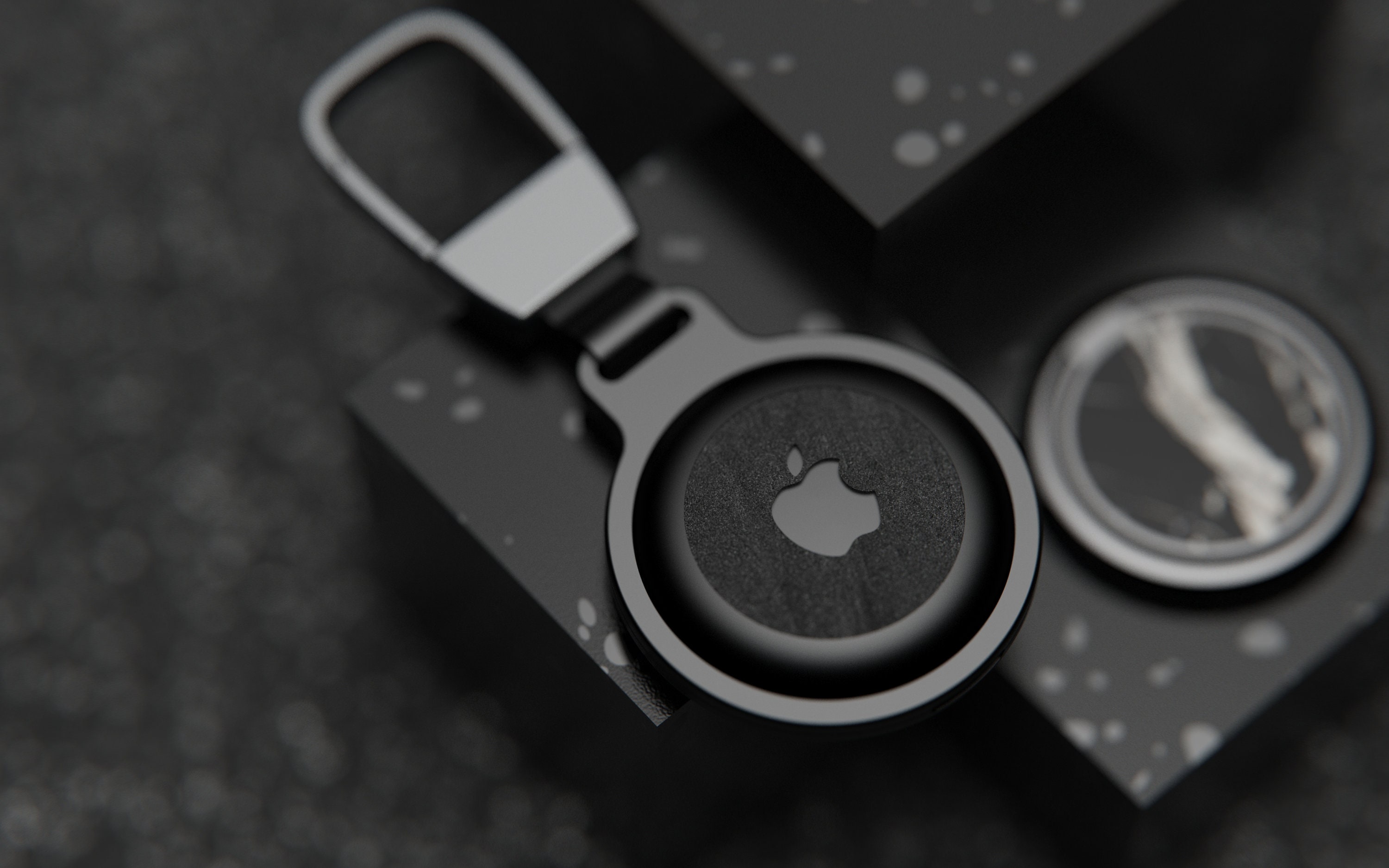 Apple Airtag Real Stone CNC Aluminium Magnets Case Black - Etsy