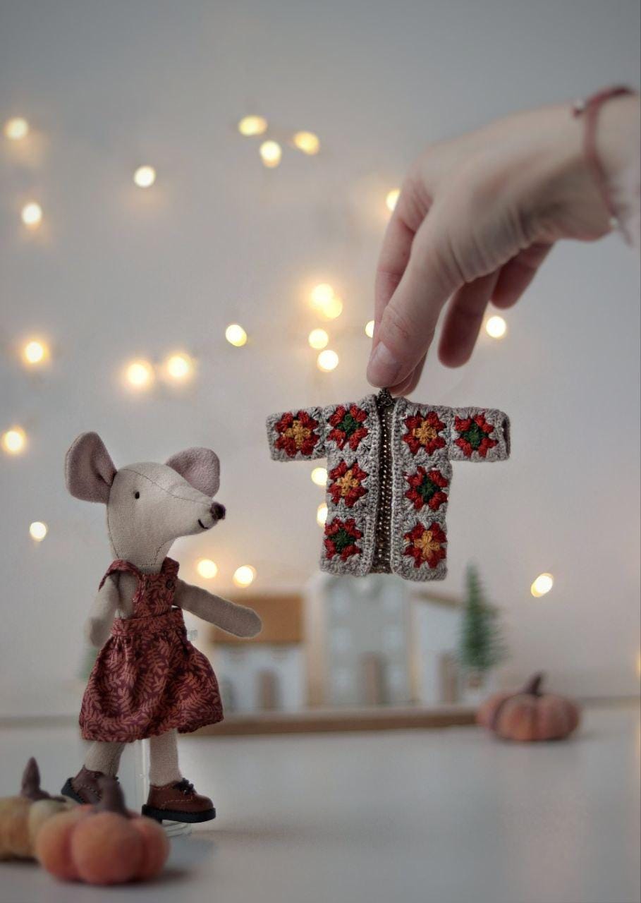 PDF Pattern: Granny Square Cardigan for Maileg Mouse Big Bro / Sis ...