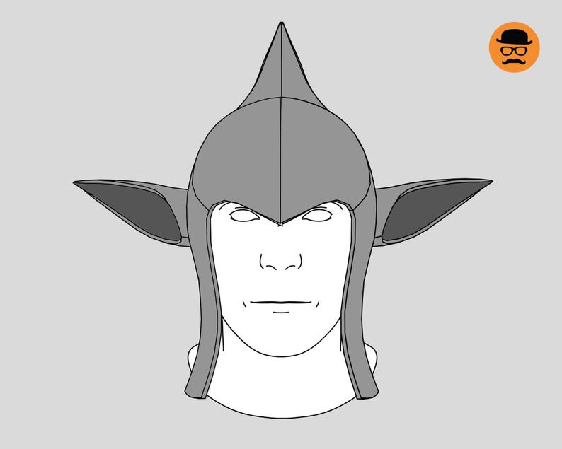 Goblin Cowl With Pointy Ears EVA Foam Pattern for Cosplay, Scalable PDF ...