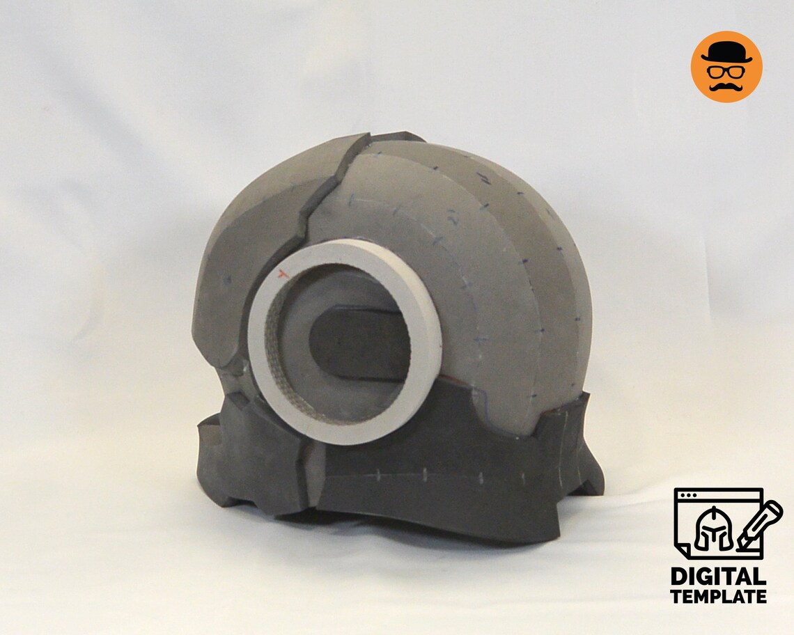 DIY Cyborg No3 helmet templates for EVA foam | Etsy