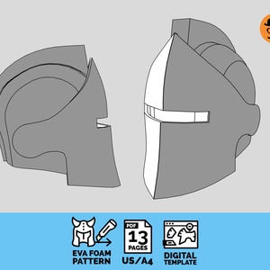 Knight Helmet No7 - DIY Printable EVA Foam Helmet Pattern for Cosplay ...