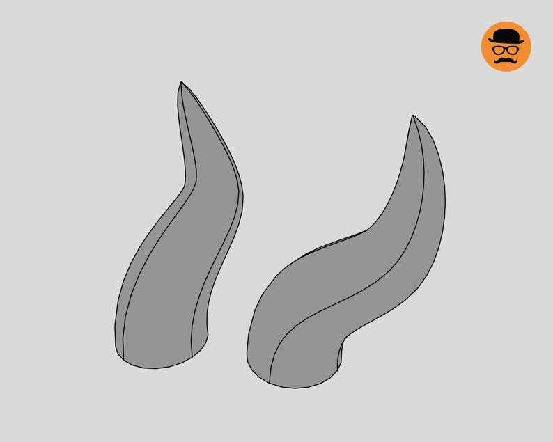 DIY Horns Pack - Printable EVA Foam Pattern for Cosplay, Scalable PDF ...