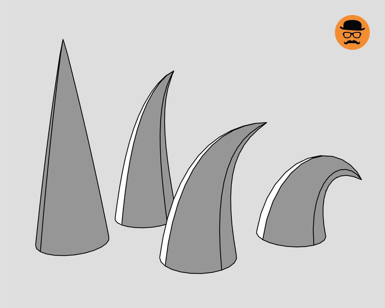 DIY Horns Pack - Printable EVA Foam Pattern for Cosplay, Scalable PDF ...